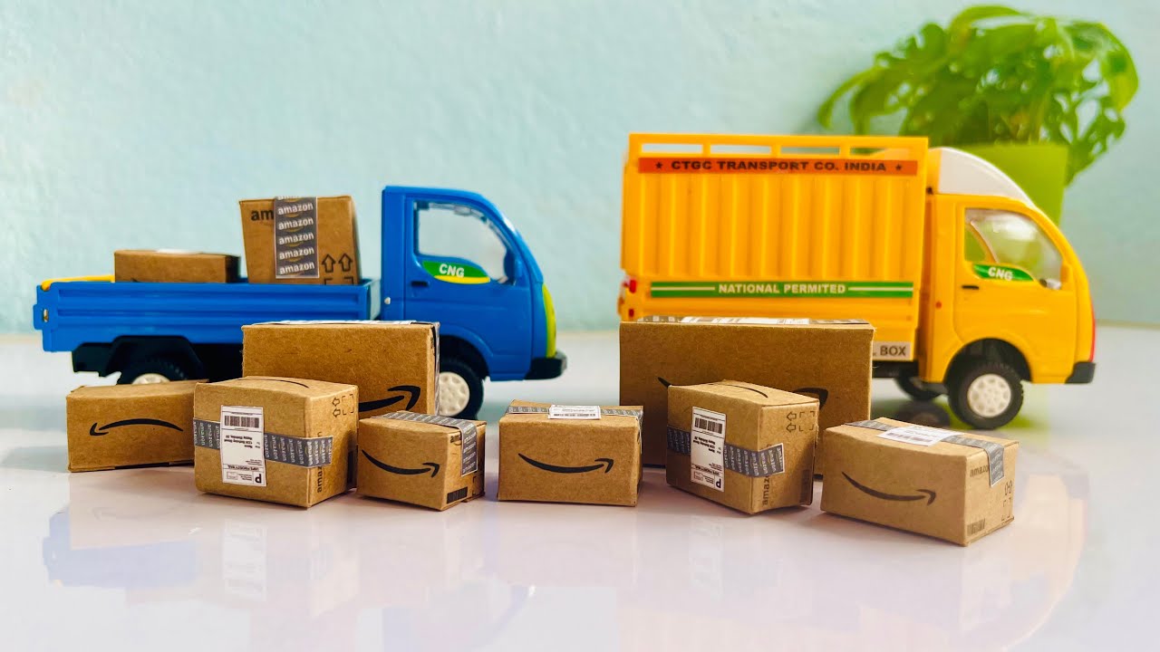 Tata Ace Trucks carrying Amazon delivery boxes | Mini trucks | kushada ...