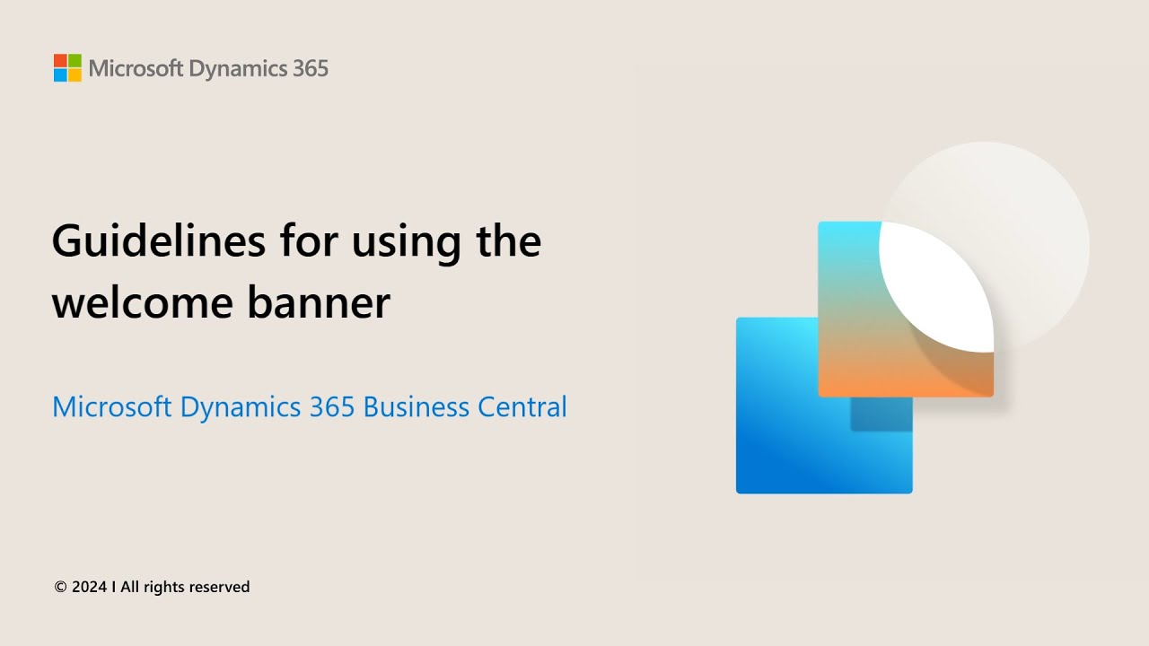 Guidelines for using the welcome banner - YouTube