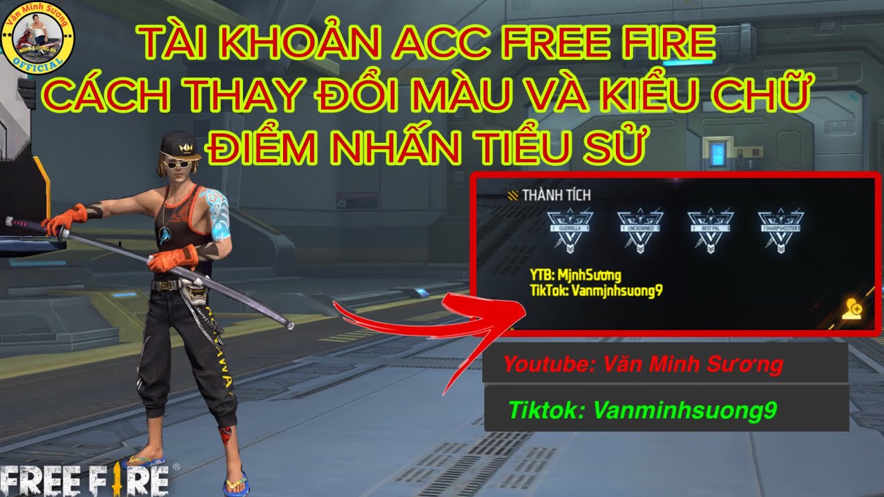 Free Fire: Cách Thay Đổi Màu Và Kiểu Chữ Acc Game Max Đẹp - YouTube