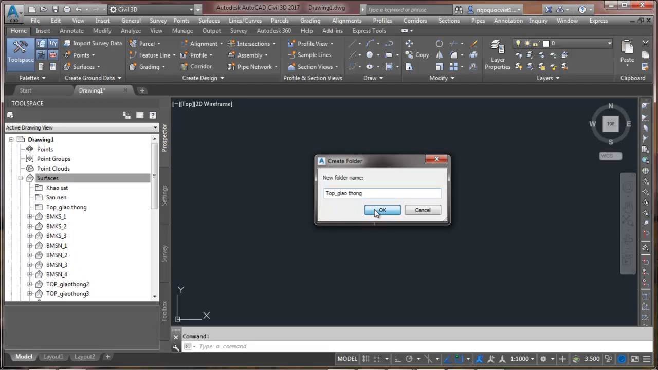 V3Tech_Quản lý dữ liệu theo cấu trúc thư mục trên thanh Toolspace ...