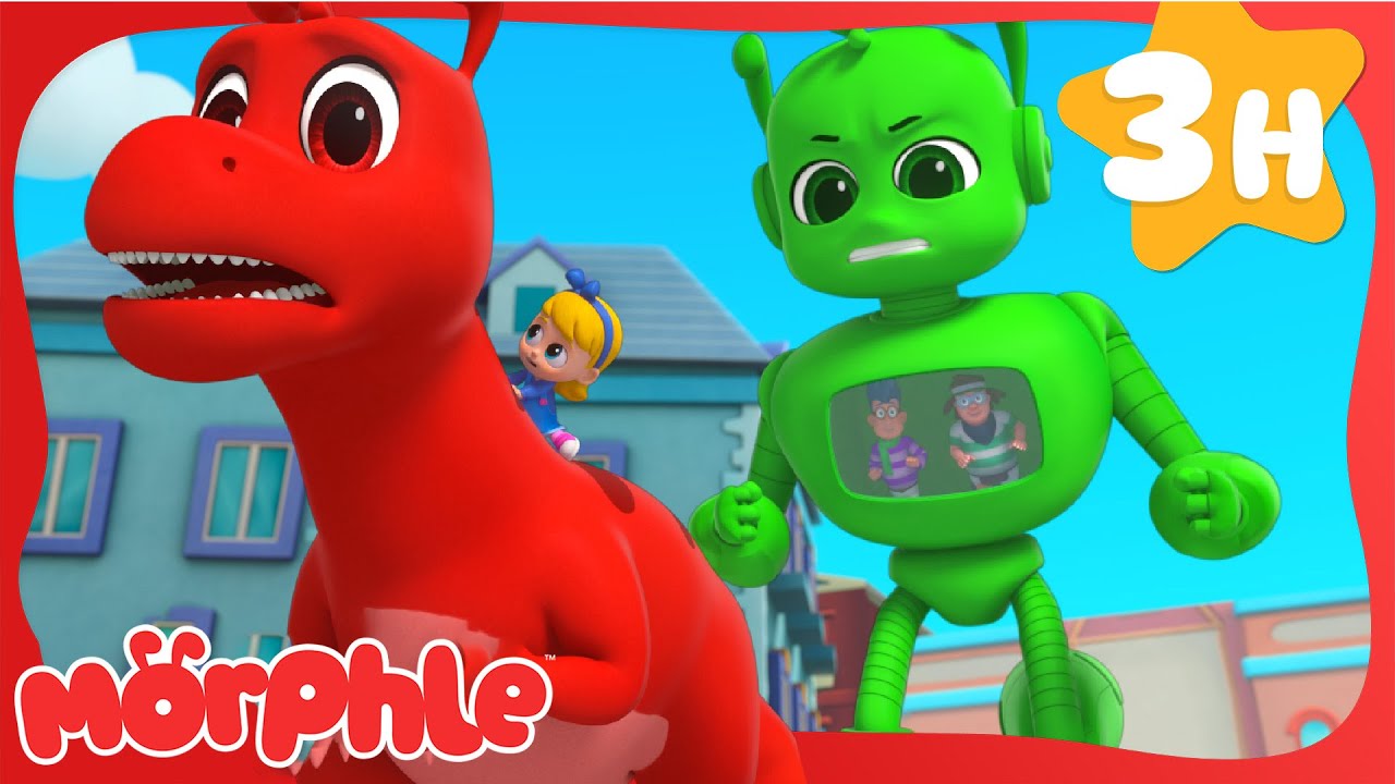 Morphle Dinosaurs 🦖 Robot Chasing Dinosaur Battle 🦕 Cartoons for Kids | Cartoon Compilation ...