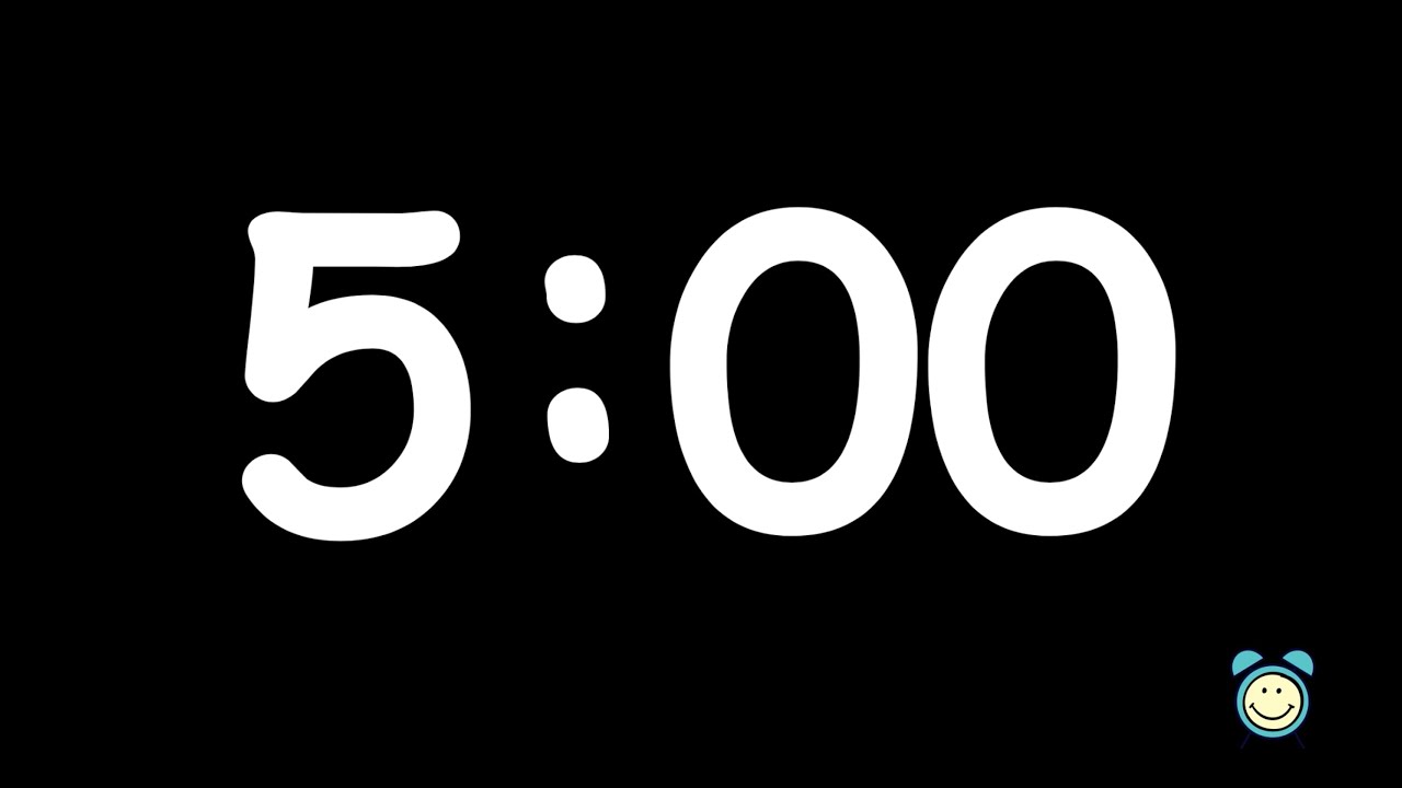 5 minute simple timer | no music | light end beep - YouTube