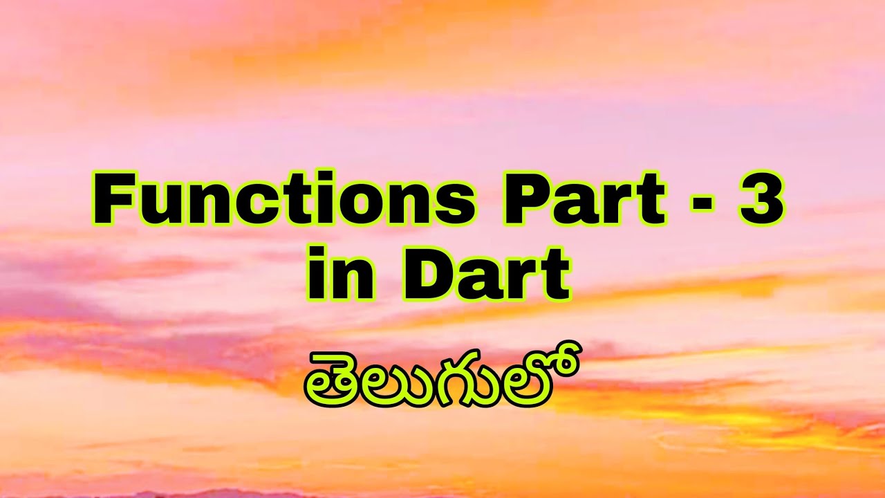 20 Recursion Anonymous Arrow Functions In Dart In Telugu Youtube
