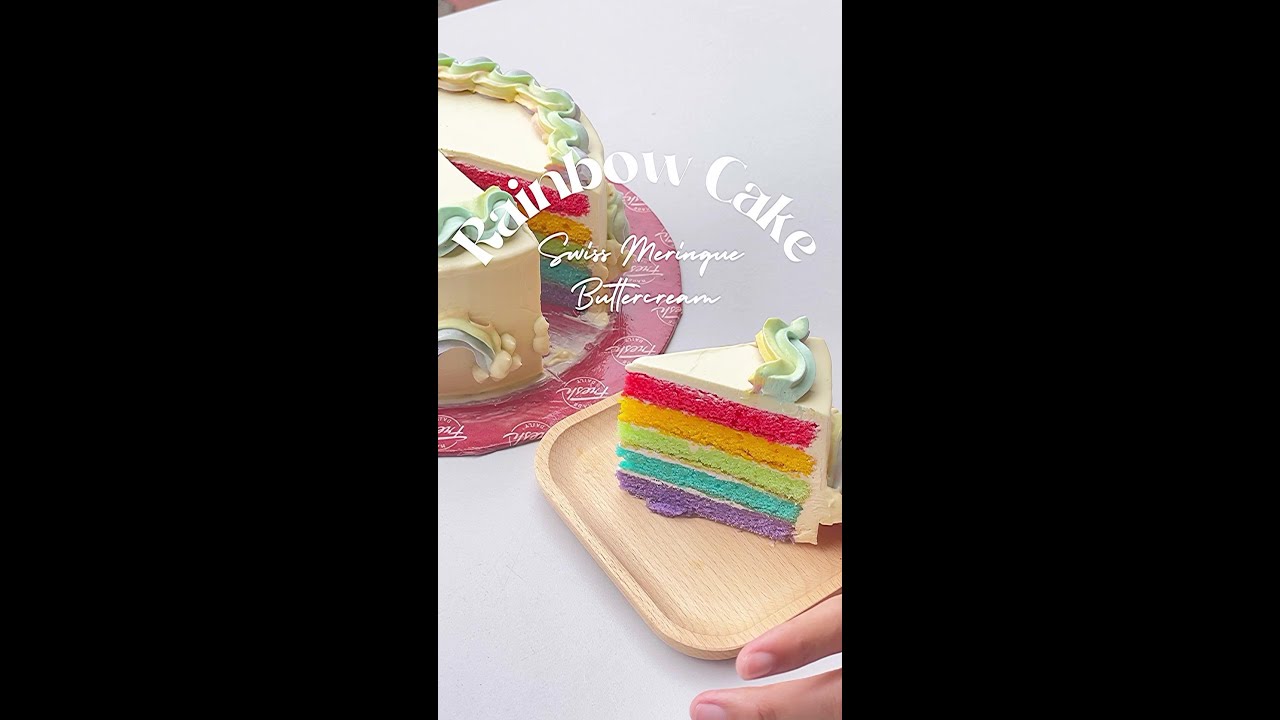 Resipi rainbow cake Scraper kek yang ringan & bucu dia tajam by ...