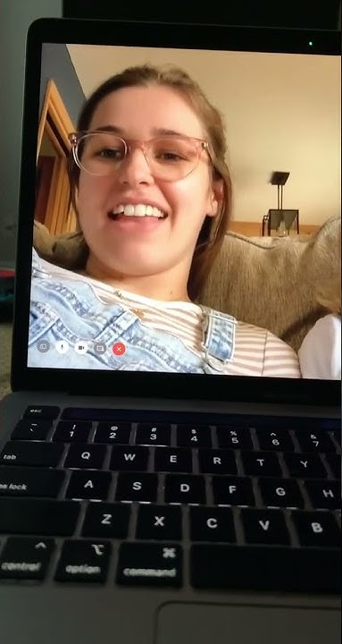 My cousin, Katie loves wearing overalls and gave her daughter a kiss while FaceTiming me. - YouTube