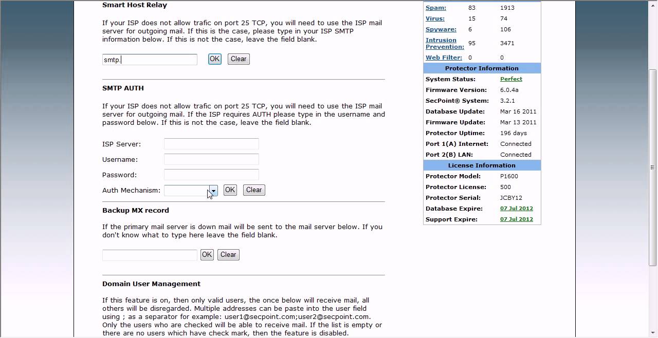 Protector Utm Smtp Advanced Configuration Youtube