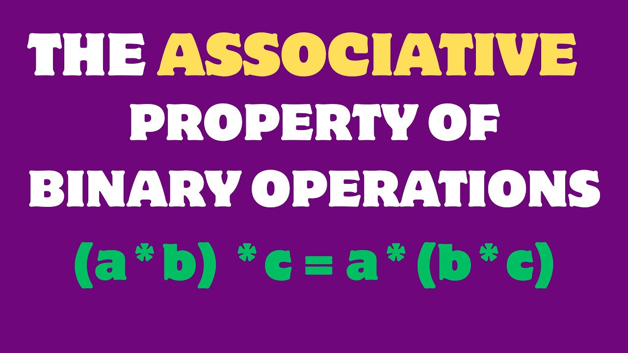 The Associative Property of Binary Operations in Math - YouTube