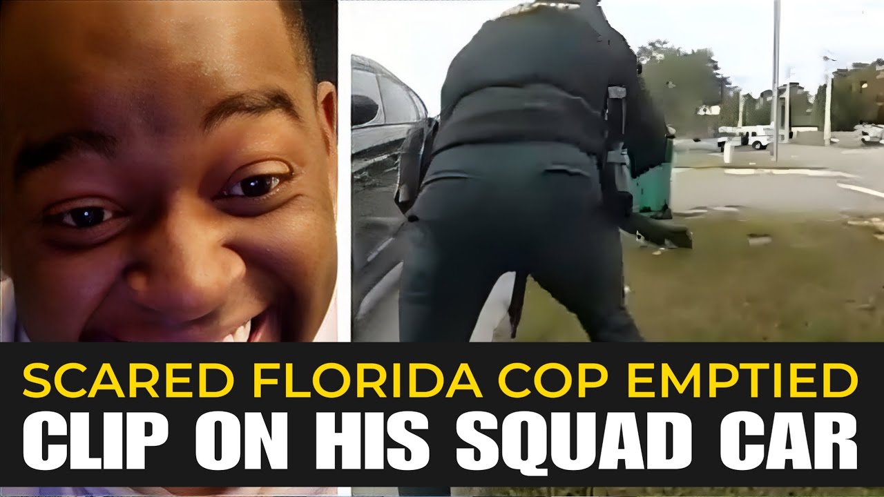 Scared Florida Cop EMPTIES The Clip After Acorn Scares Him - YouTube