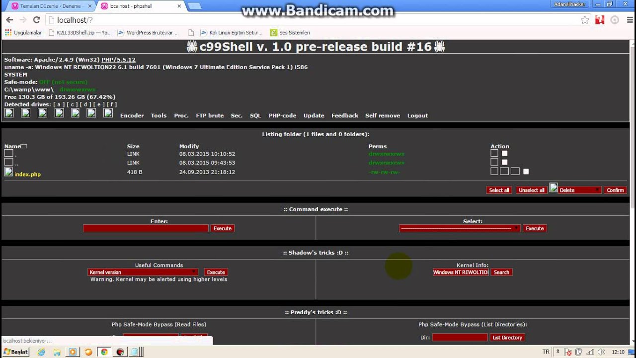 c99 Shell kullanımı - YouTube