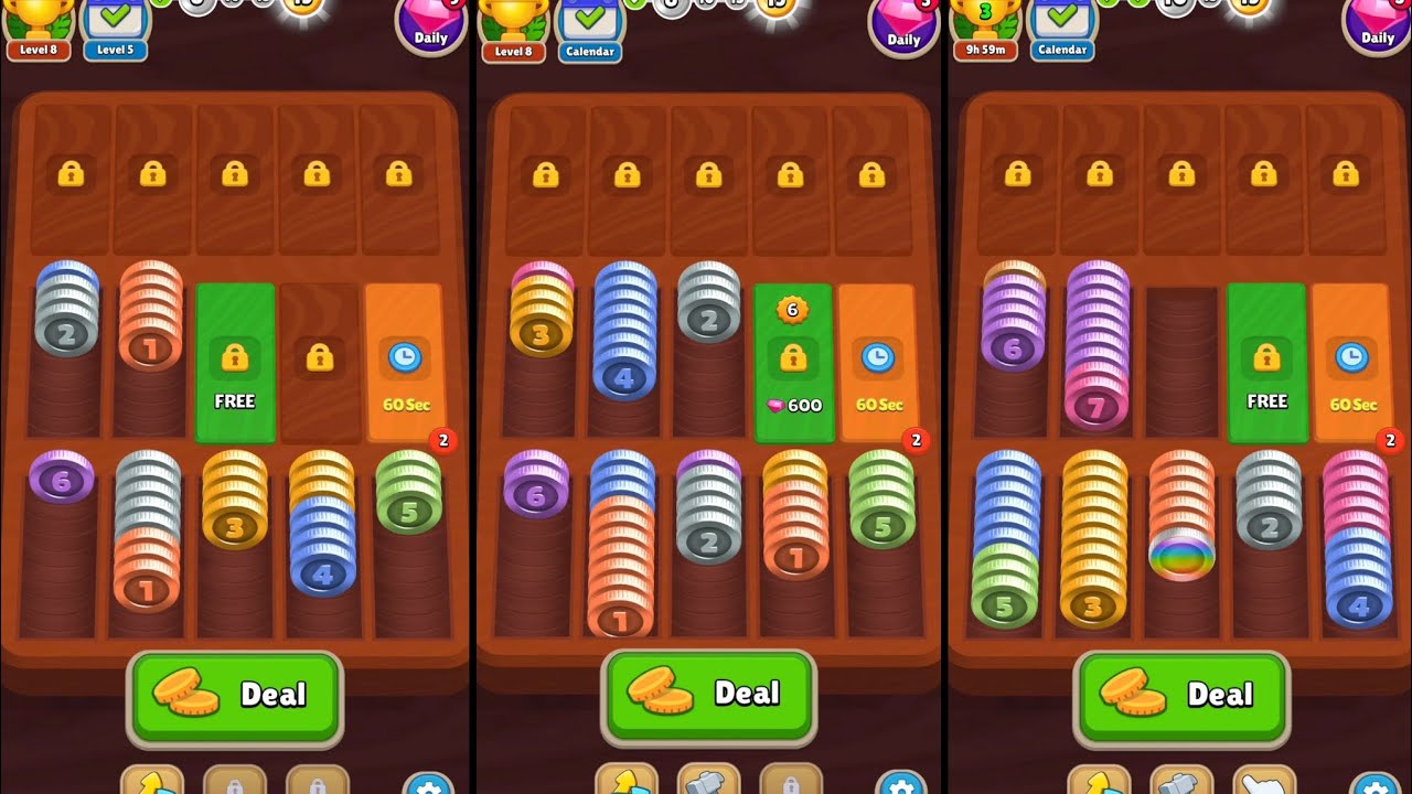 Pocket Sort - Coin Merge Puzzle Game Walkthrough IOS - All Levels 1-10 ...