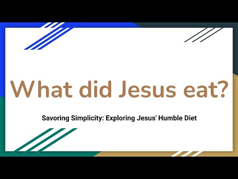 What did Jesus eat? Exploring Jesus' Humble Diet - YouTube