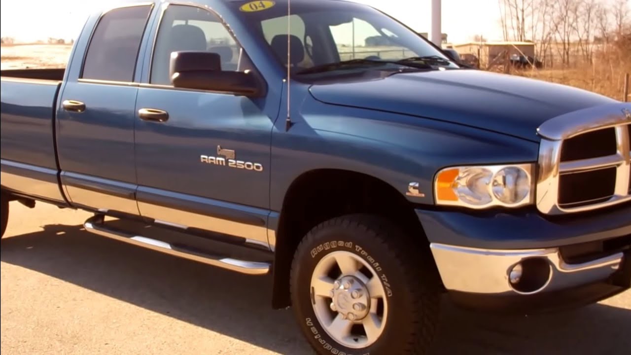2004 DODGE RAM 2500 QUAD LONG 5.9L CUMMINS DIESEL STICK SHIFT WALK ...