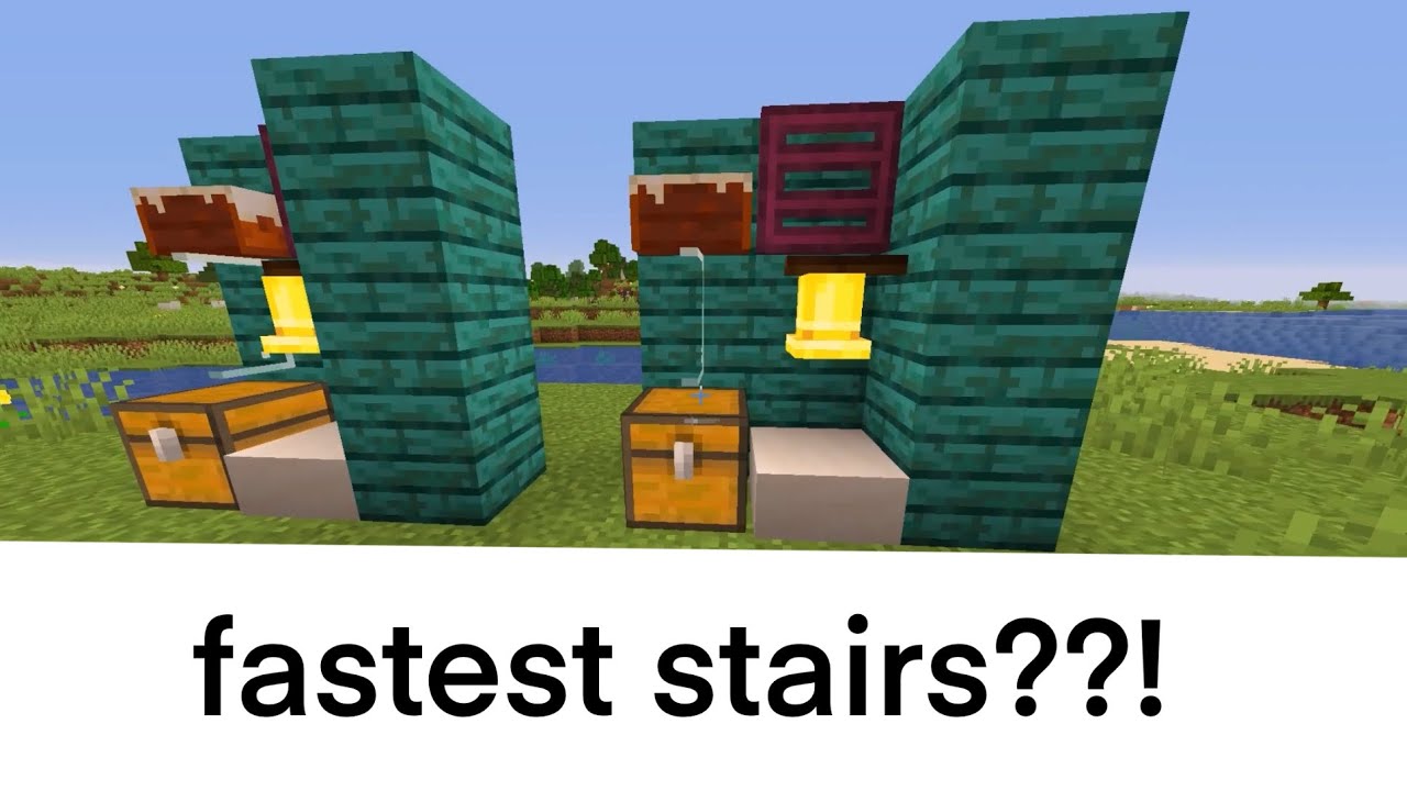 How To Make The FASTEST Stairs In Minecraft! - YouTube