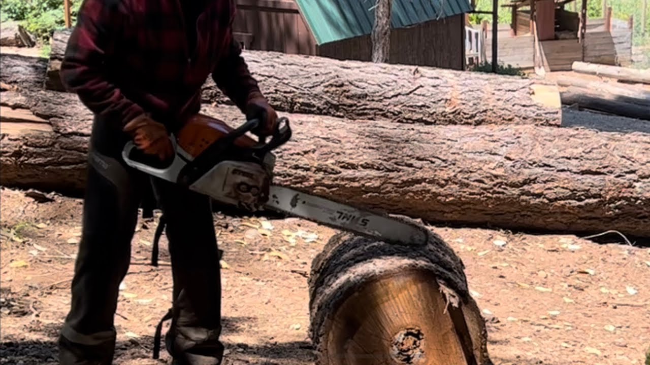 CUTTING BIG LOGS/WOODMIZER LX55 - YouTube