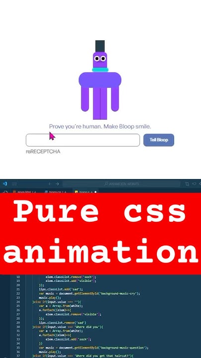 Make Bloop Smile CAPTCHA CSS Animation #coding#cssanimation #animation #ytshorts #shorts# ...