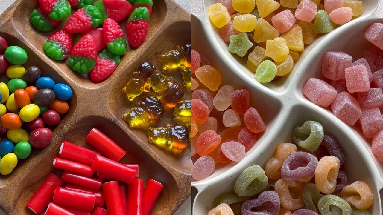 Filling platter with sweets || Relaxing #asmr #satisfying #sweet - YouTube