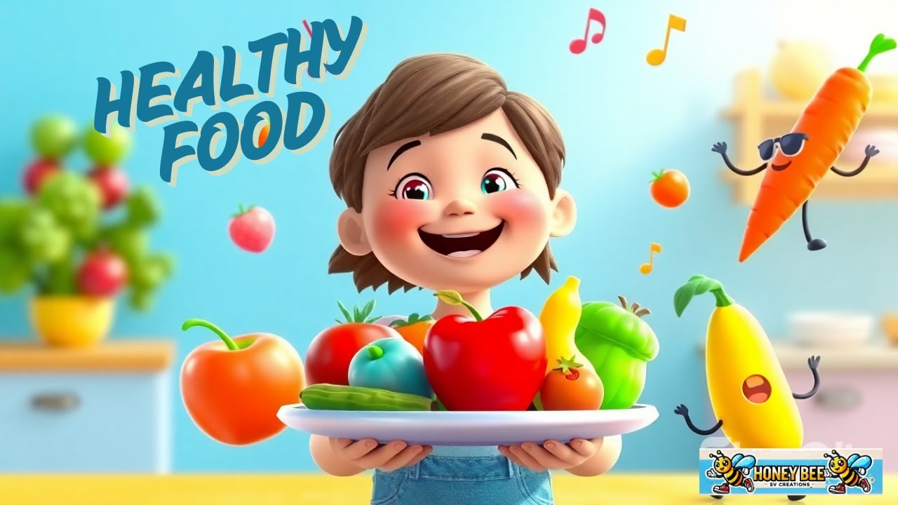 Healthy Foods Song for Kids | Fun & Educational Toddler Music Eating ...