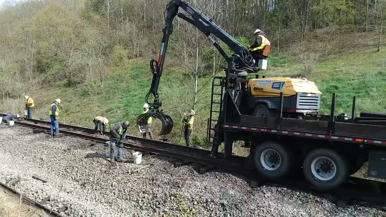 Track Reconstruction Work at the Derailment Site - YouTube
