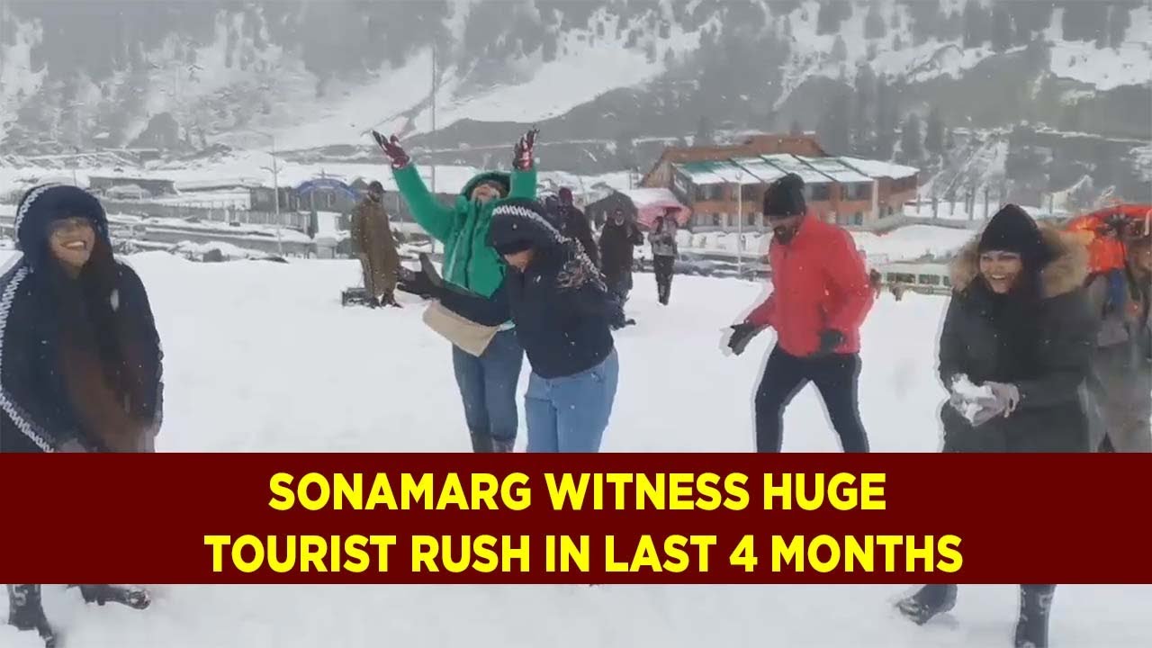 Sonamarg witness huge tourist rush in last 4 months - YouTube