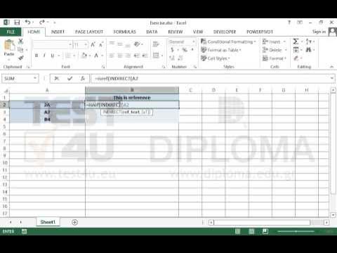 Use the ISREF function to detect cell with a valid reference (Excel 2013) - YouTube