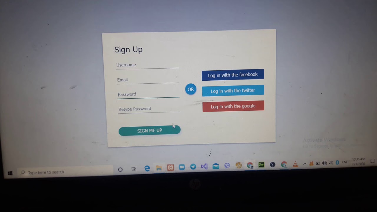 Sign up with file source code in the Description - YouTube