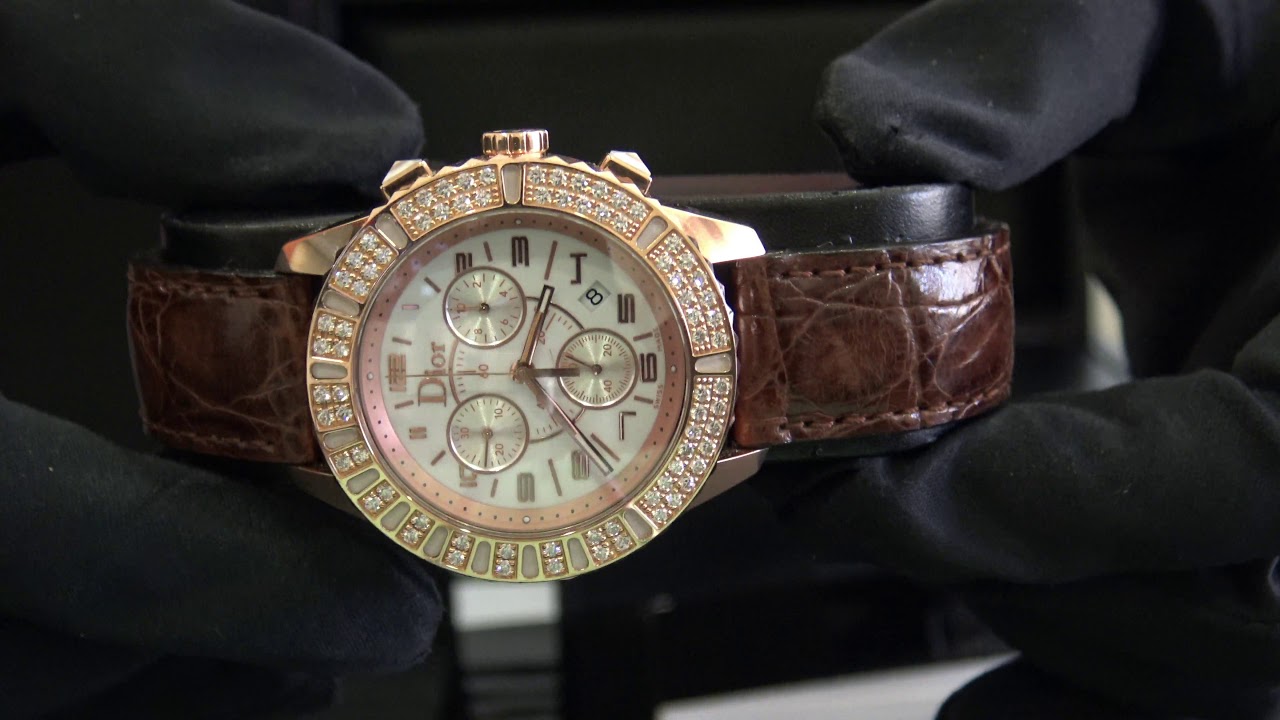 DIOR CHRISTAL GOLD WATCHESGMT - YouTube