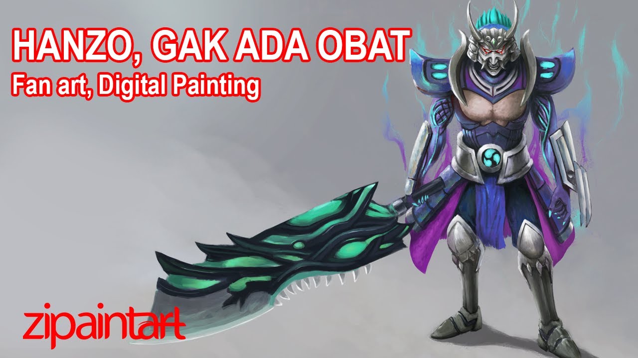 Hanzo Mobile Legend Gak ada Obat, DIGITAL PAINTING - Timelapse - YouTube