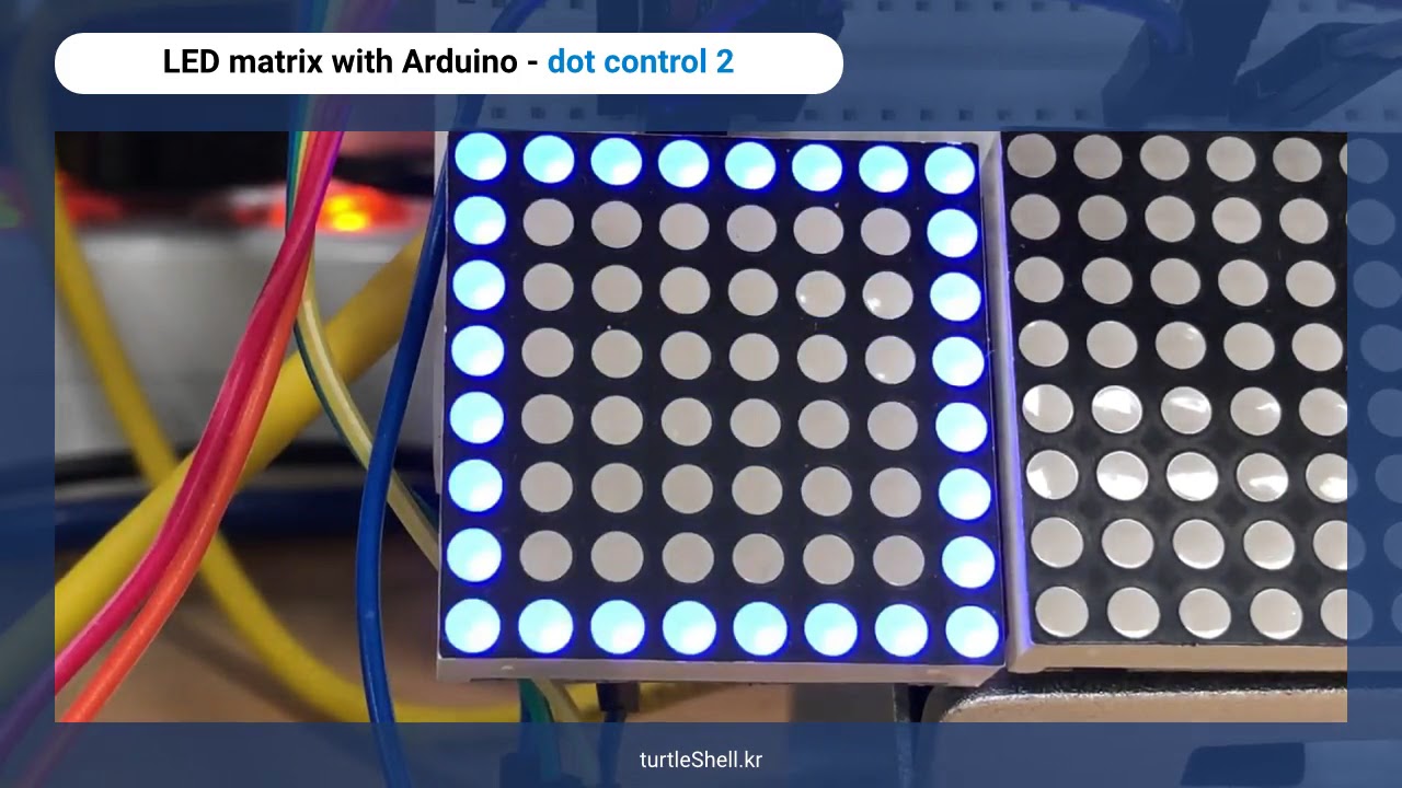 LED matrix with Arduino Line function - YouTube