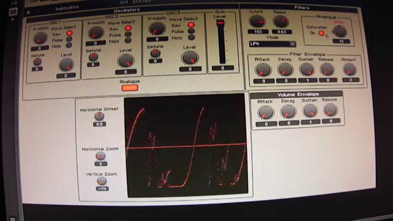Quick demonstration of a real-time oscilloscope in Reaktor 5 - YouTube