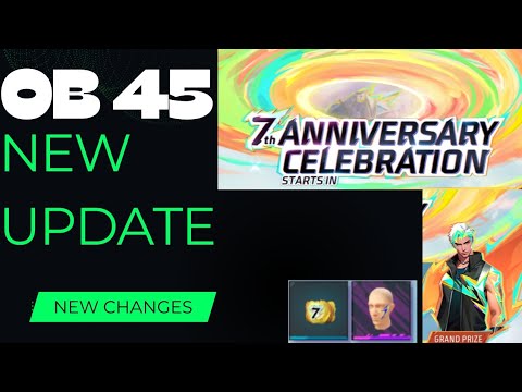 Free Fire 7th Anniversary 🥰 OB45 update 💸 new reward 💵 new lobby ...