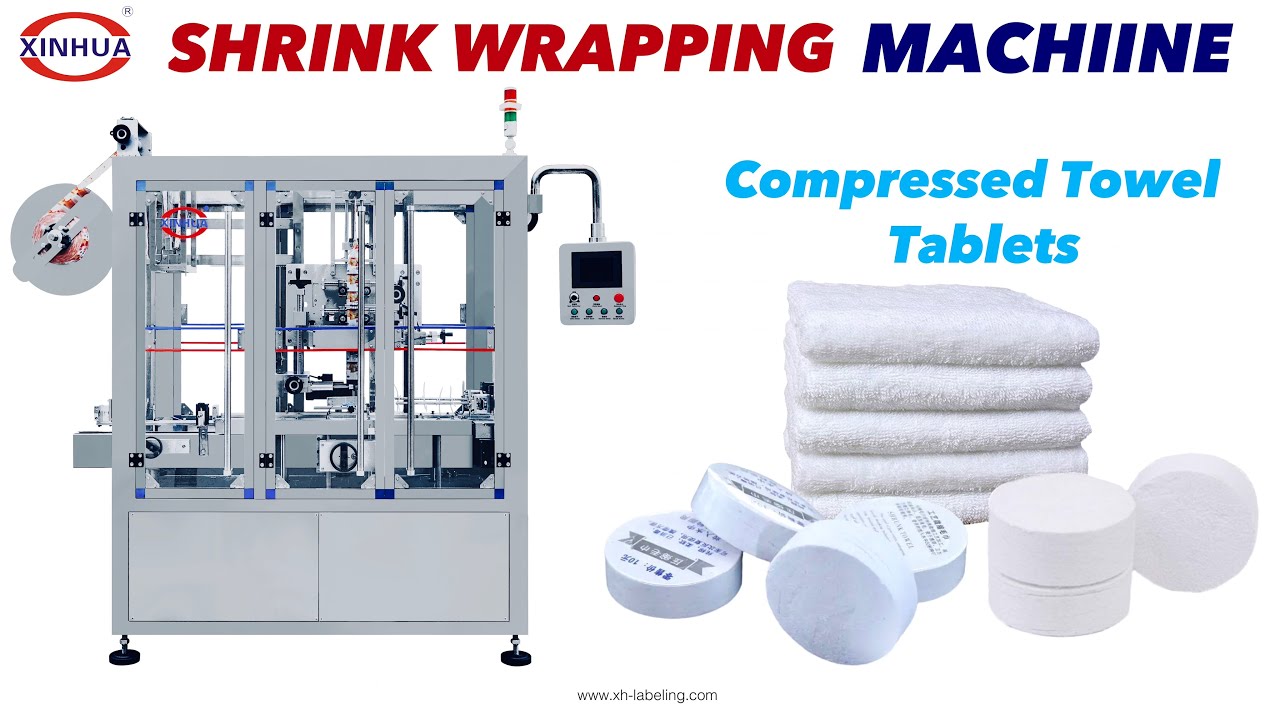 Disposable Compressed Towel Tablets Shrink Wrapping Machine - YouTube
