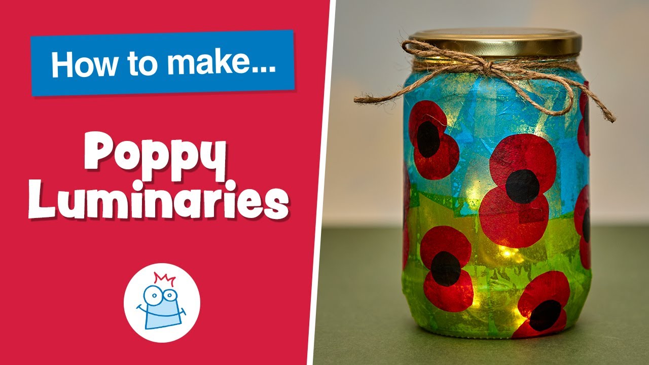 How To Make Poppy Luminary Jars | Baker Ross - YouTube