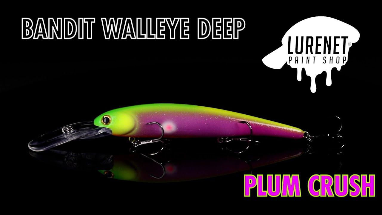 Bandit Walleye Deep Plum Crush - Lurenet Paint Shop (Custom Painted ...