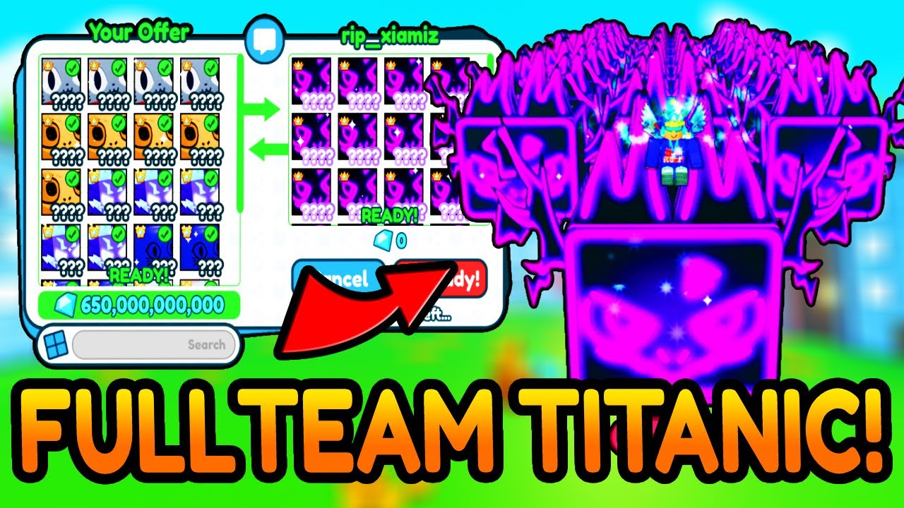 😱 FULLTEAM TITANIC NEON AGONY *INSANE* TRADE! | PET SIMULATOR X ...