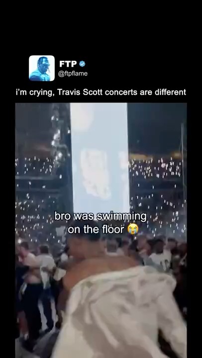 Someone Started Swimming on the Floor at Travis Scott’s Concert 😭 - YouTube