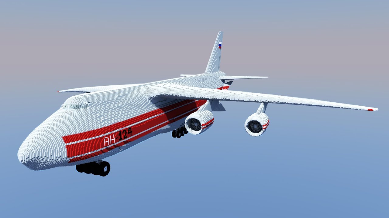 Huge 3D Antonov AN 124 In Minecraft - YouTube
