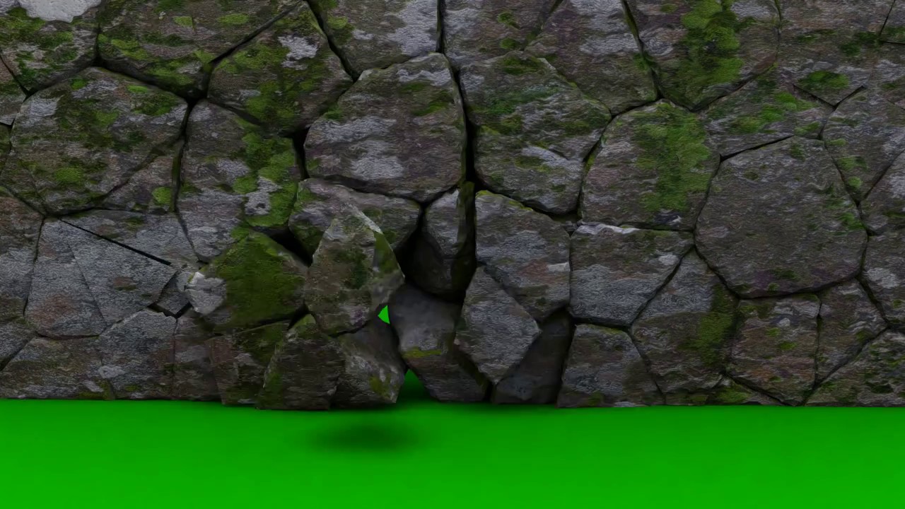 Green screen, stone, stone wall, bodom destruction - YouTube
