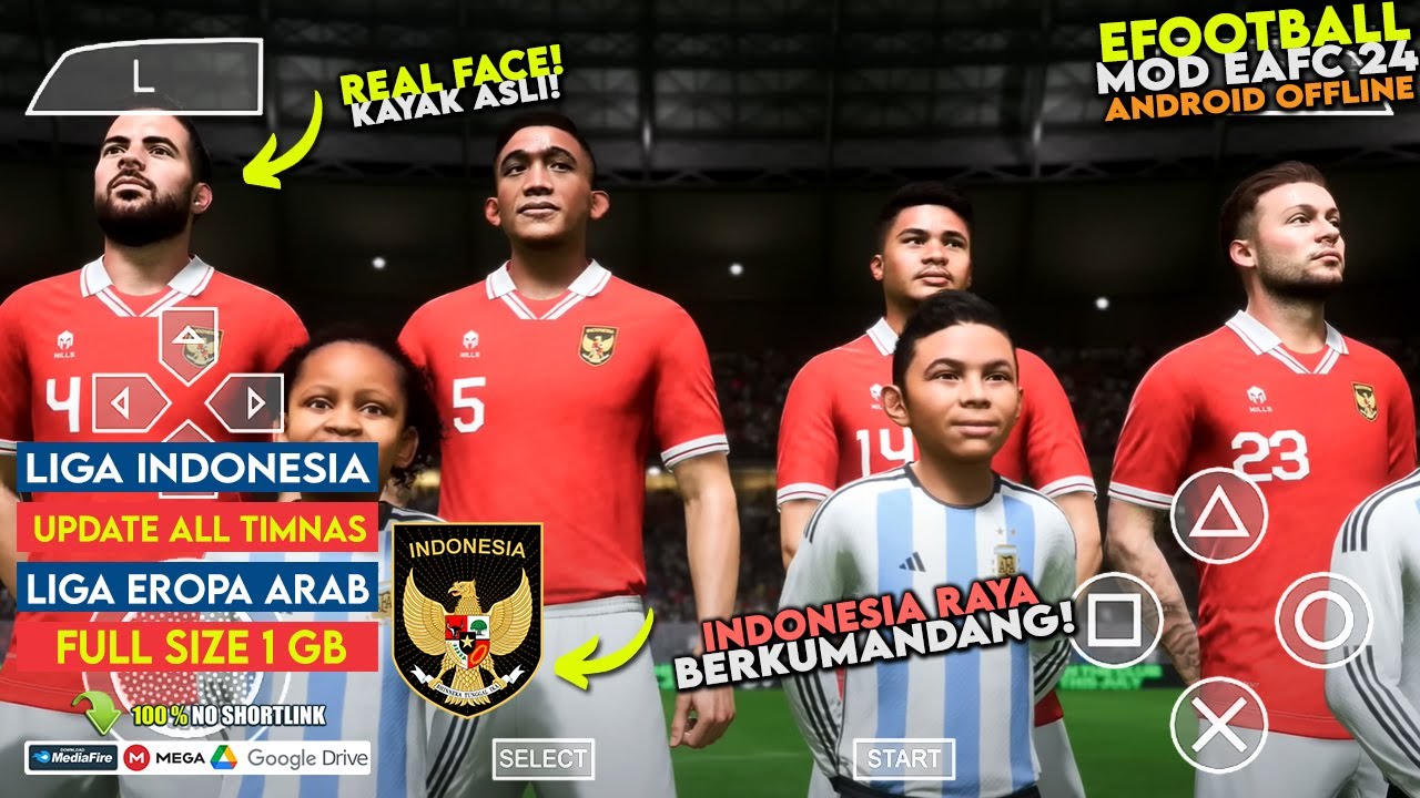 Bikin Merinding & TERHARU ! Lagu Indonesia Raya di PES 2024 PPSSPP Like ...