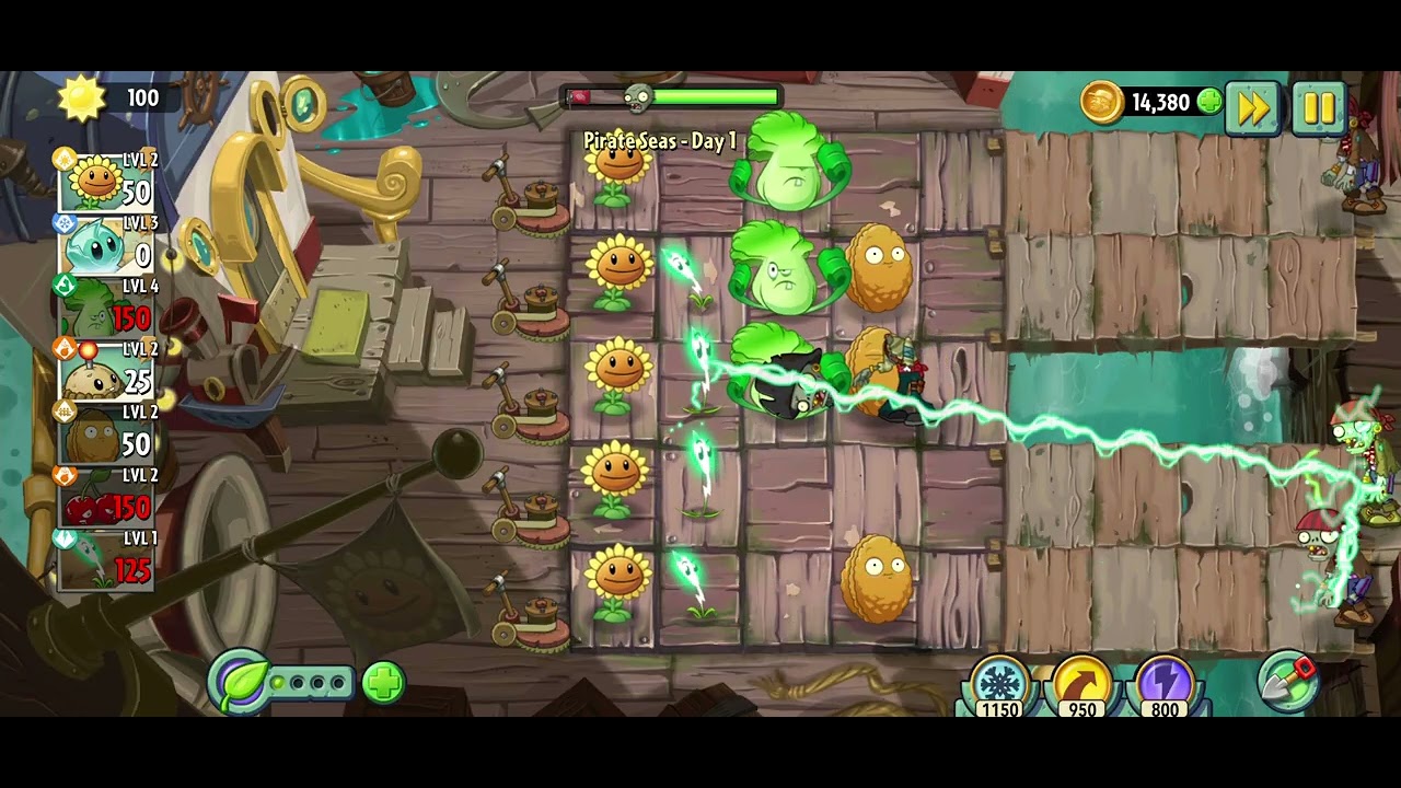 PVZ 2 Pirate Seas Day 1 - YouTube