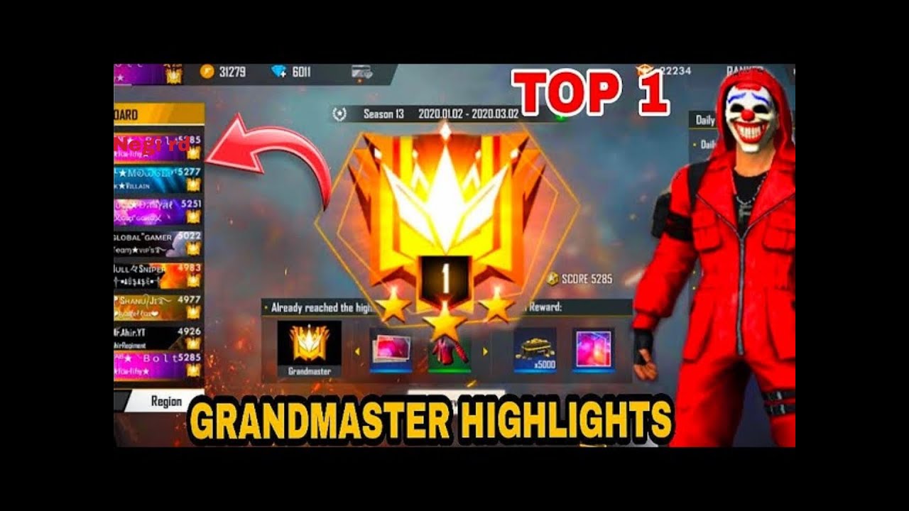 Top 1 grandmaster Free Fire MAX : 👍 Good stream | Playing Solo ...