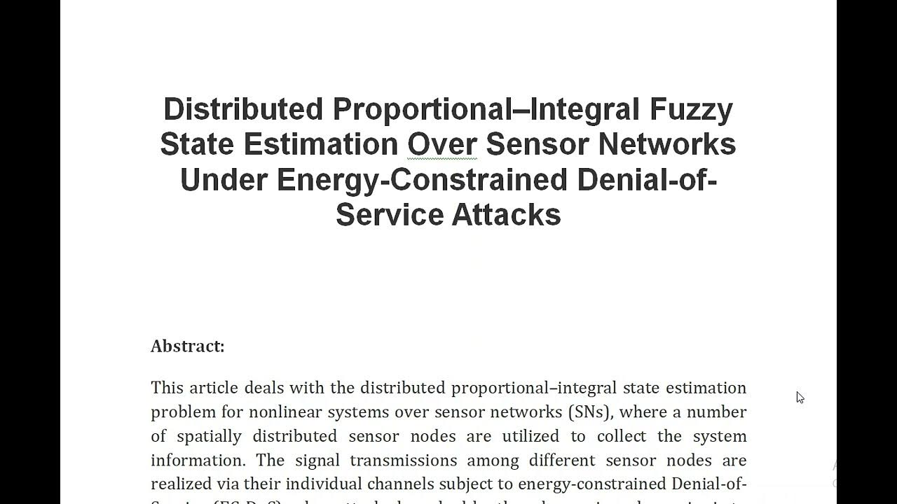 Distributed Proportional–Integral Fuzzy State Estimation Over Sensor Networks Under Energy ...