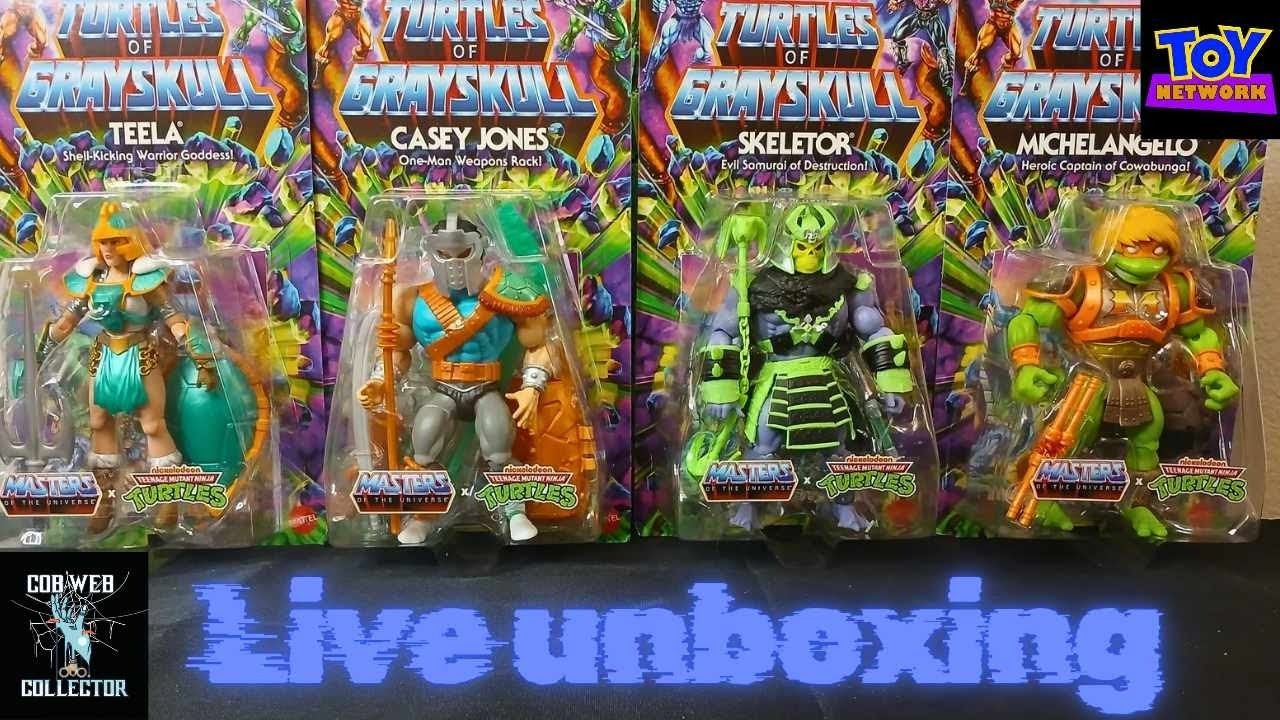 Turtles of Grayskull Wave 3 Live Unboxing w/ special guest My Buddy's ...