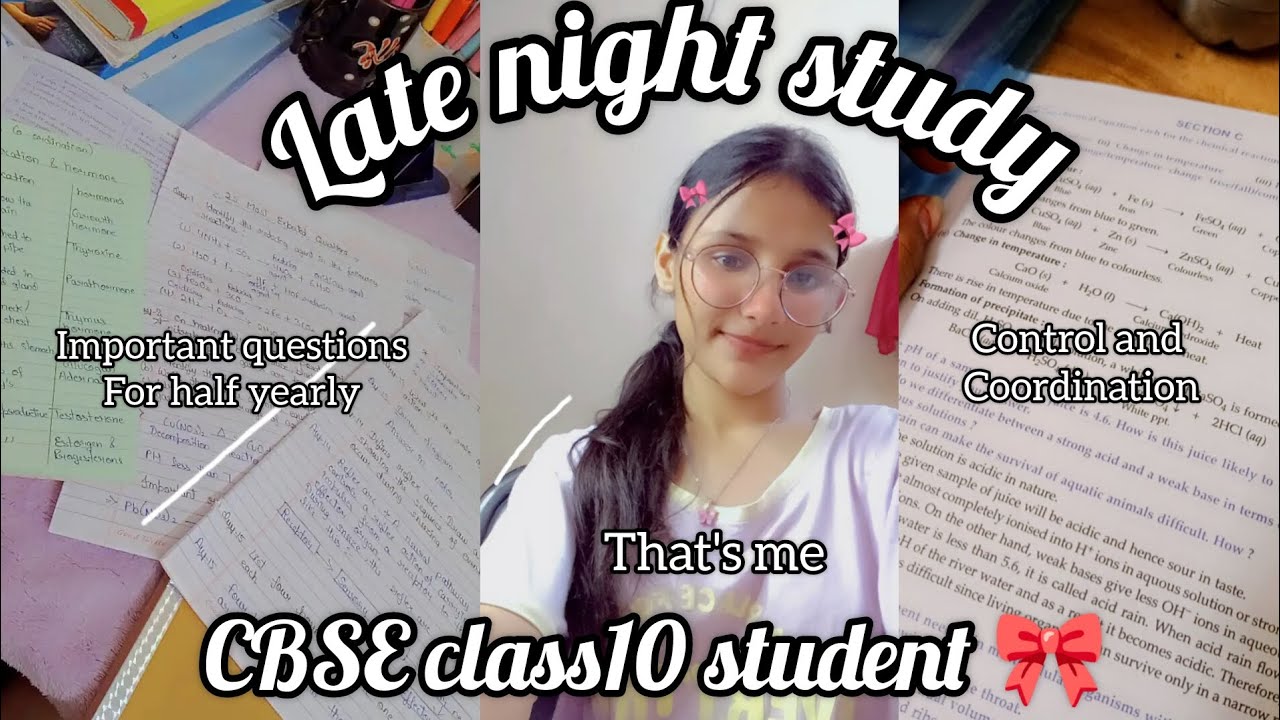 late night study vlog ☺️/cbse class 10 student 🎀/Vanshika negi💖 - YouTube