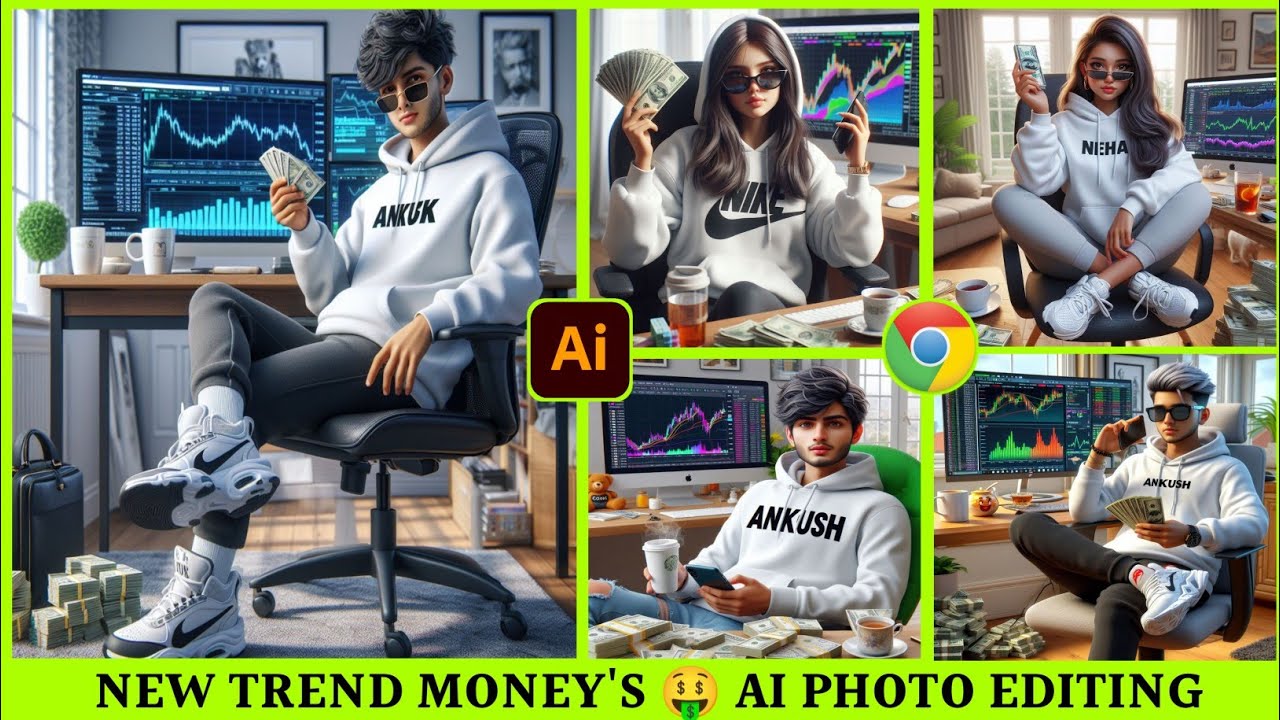 Trading stock Market Ai Photo editing | 3d Ai Image stock Market boy ...