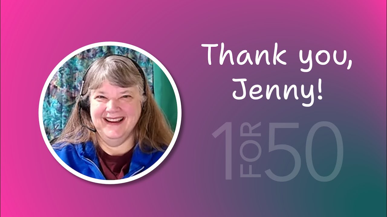 Thank you, Jenny! - YouTube