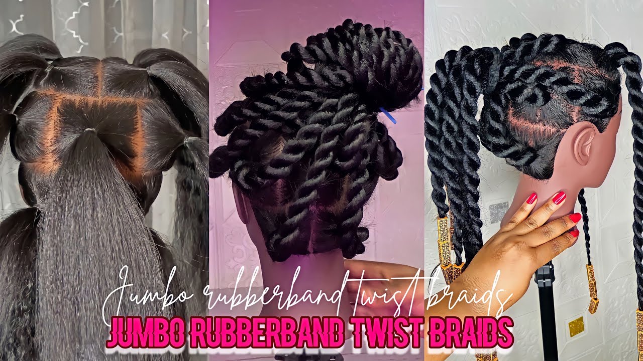 How To: JUMBO TWIST RUBBER BAND METHOD 🌺Beginner Friendly 🌺 - YouTube