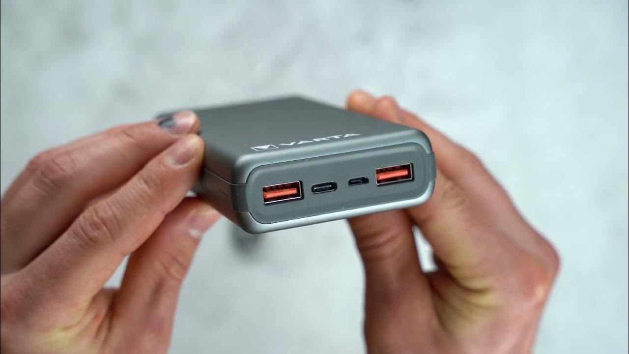 VARTA Power Bank Fast Energy 20000mAh ezüst 4008496019632 - YouTube