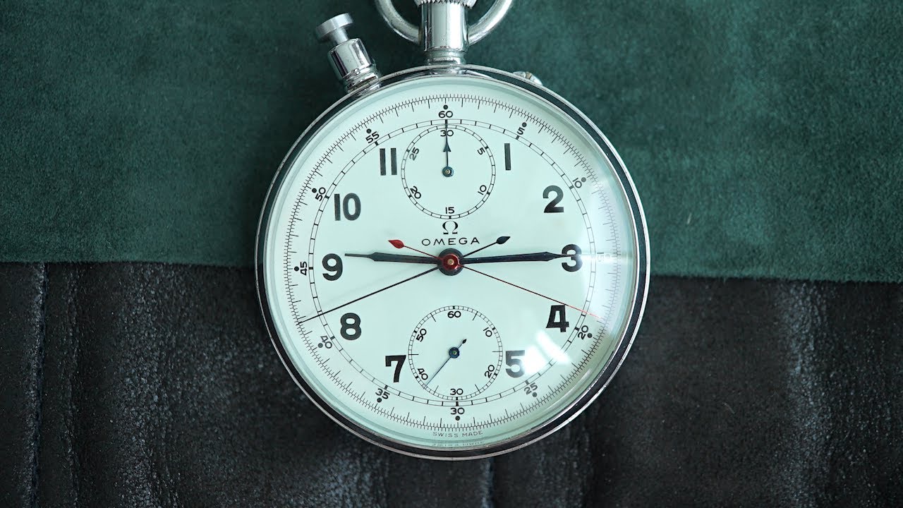 RARE Omega Olympic timer rattrapante split second chronograph pocket ...