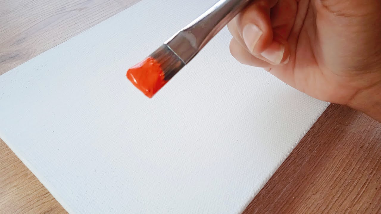 Red sunset Easy to paint ☀️/ Acrylic Painting for Beginners - YouTube