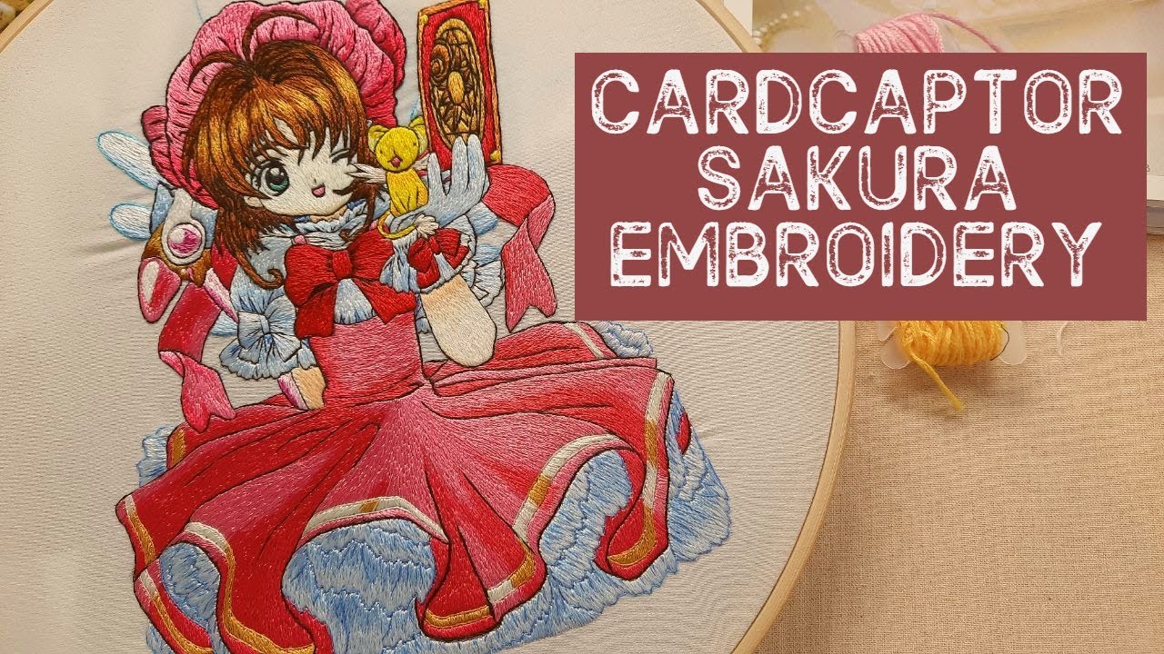 Fiber Arts Sakura from Cardcaptor Sakura hand embroidery Art ...